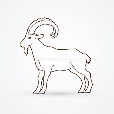 Goat Outline Stock Illustrations – 10,533 Goat Outline Stock ...
