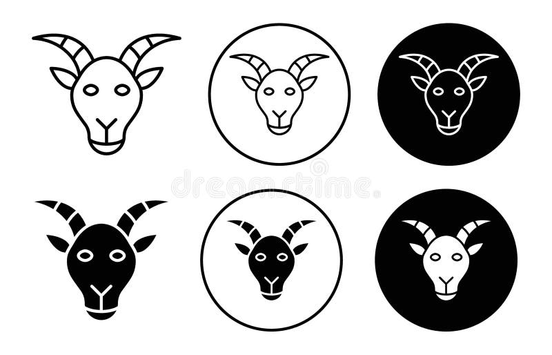 Goat icon stock vector. Illustration of drawing, emblem - 325374675