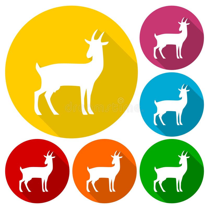 Goat Icons Set with Long Shadow Set Stock Vector - Illustration of pose ... Goat Icons Set with Long Shadow Set Stock Vector - Illustration of pose ...