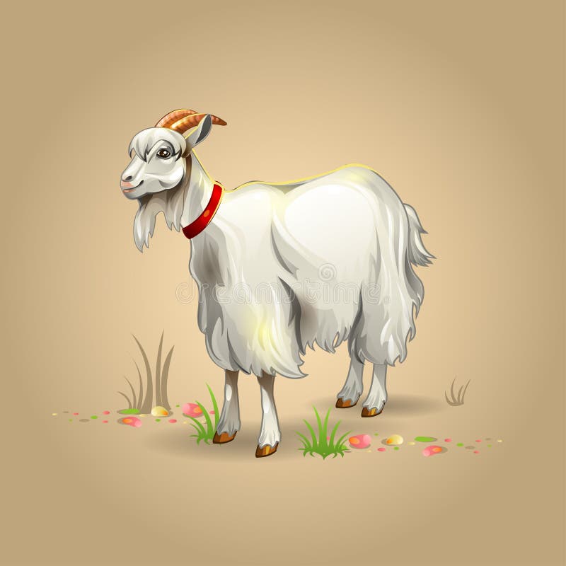 Sad Cartoon Goat stock vector. Illustration of upset - 47055469