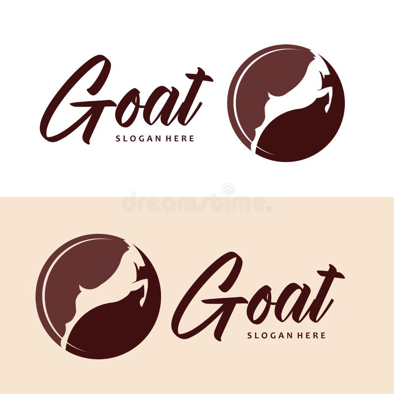 Goat logo brand design stock vector. Illustration of livestock - 226783336