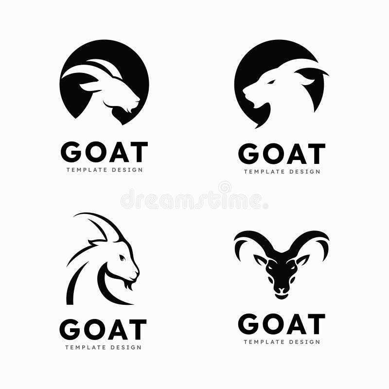 Goat Logo Template Vector Icon Stock Vector - Illustration of milk ...