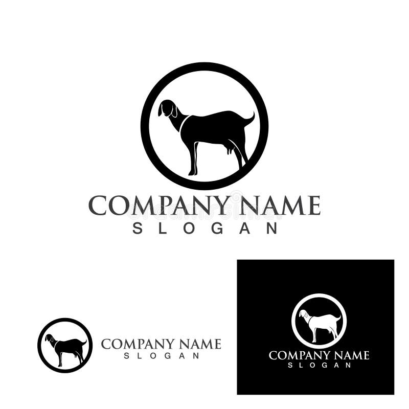 Side View Goat Head Logo for Meat and Dairy Products Stock Vector ...