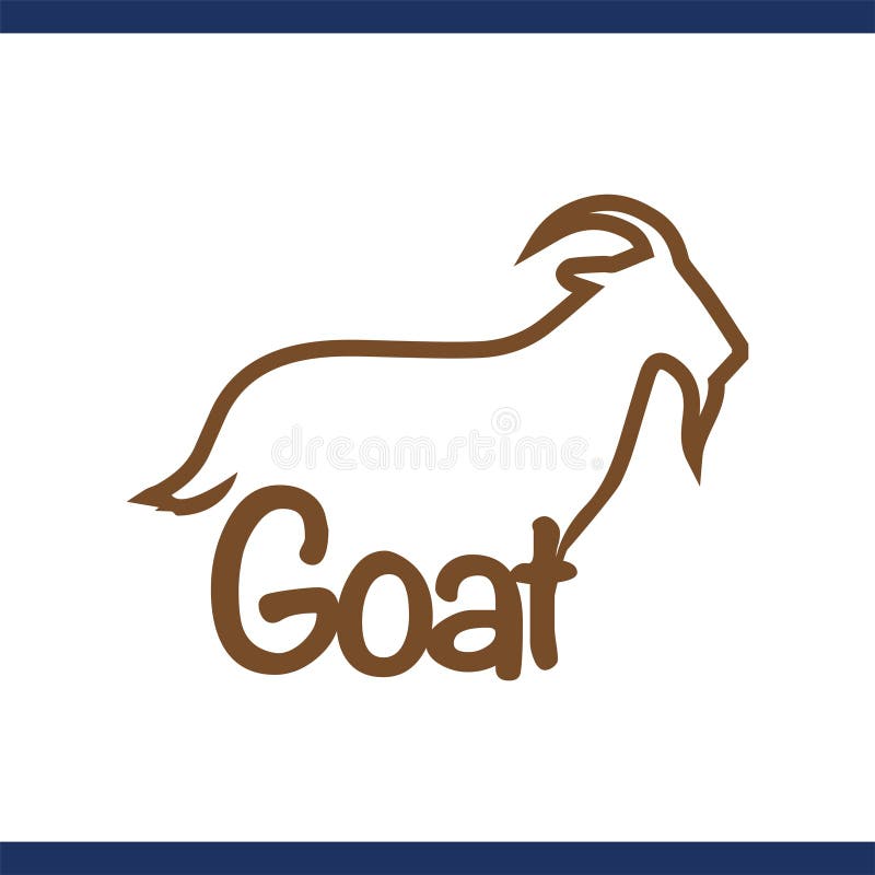 Goat Logo Text Template stock vector. Illustration of farm - 159057085