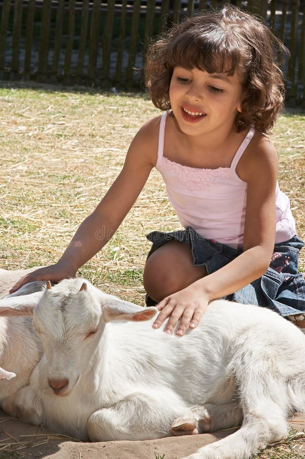 Goat love stock photo. Image of small, animal, hold, child - 3018726