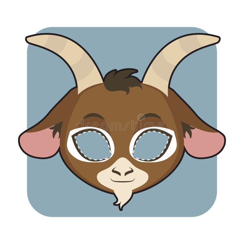 Goat Mask Printable