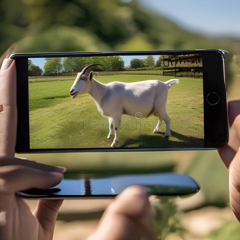A Goat Playing an Augmented Reality Farming Simulation on a Tablet4 ...