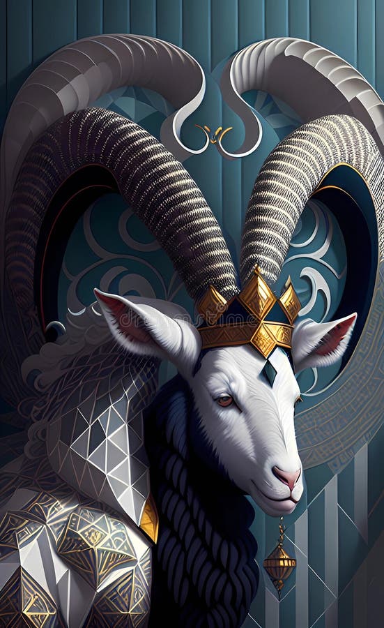 The Goat Queen - AI Generated Artwork Stock Illustration - Illustration ...
