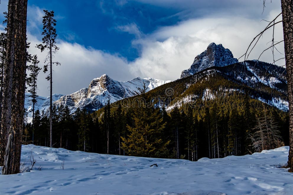 The Goat Range from Three Sisters Parkway. Canmore, Alberta, Canada ...