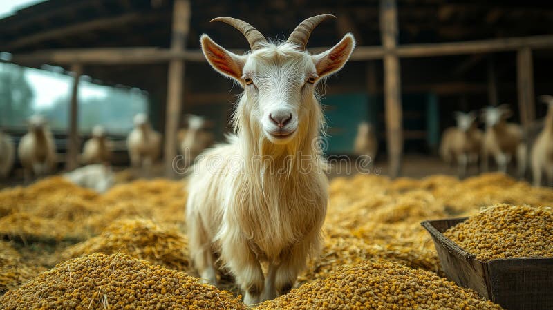 Goat ready to eat food stock illustration. Illustration of machinery ...