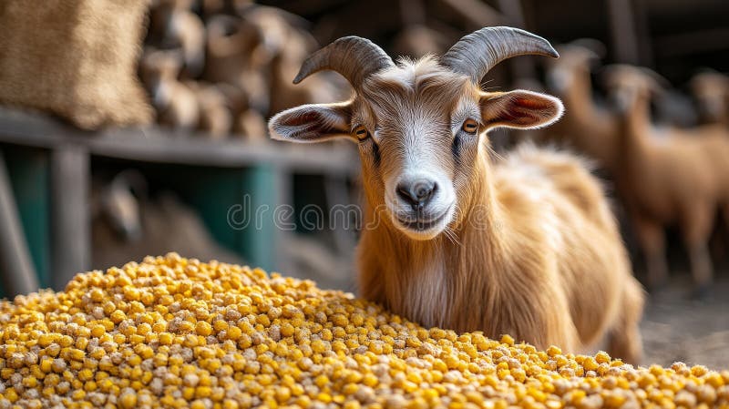Goat ready to eat food stock illustration. Illustration of young ...