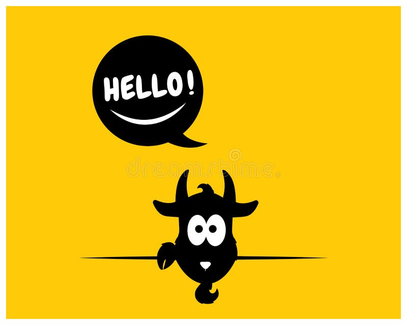 Goat Cute Fun Cartoon Illustration, Vector Stock Vector - Illustration ...