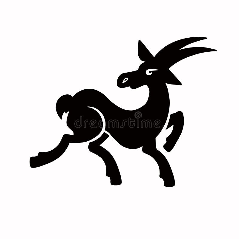 Goat Silhouette, Symbol, Vector Illustration Stock Vector ...
