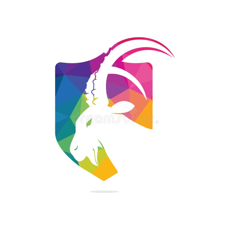 Goat Simple Logo Template Design. Stock Vector - Illustration of design ...