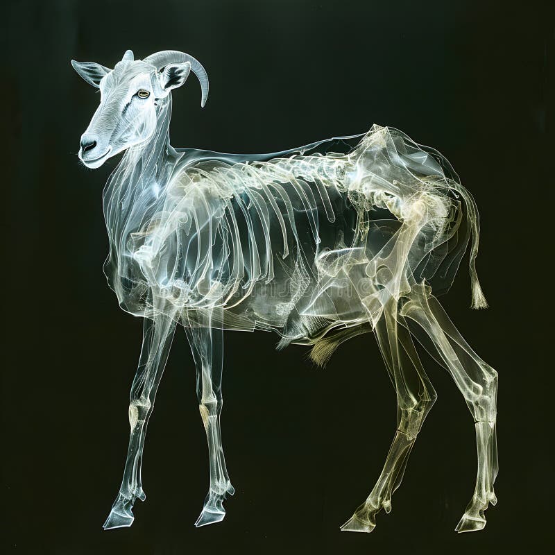 Goat Skeletal Structure. Goats Skeletal System is Clearly Visible ...