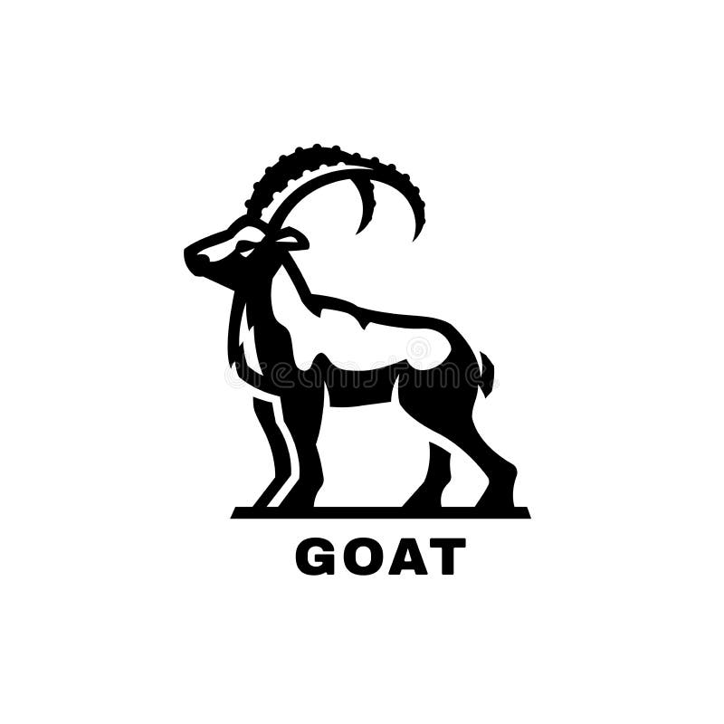 Goat Silhouette, Round Shape Logo. Vector Illustration. Stock Vector ...