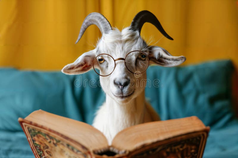 Goat Wearing Glasses Stock Illustrations – 127 Goat Wearing Glasses ...