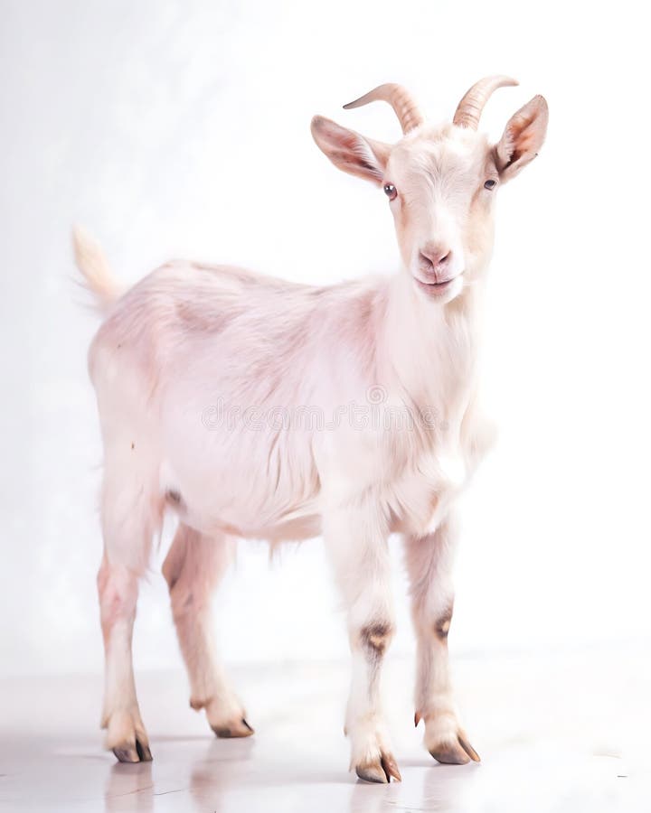 Goat white background stock illustration. Illustration of spiral - 333887268
