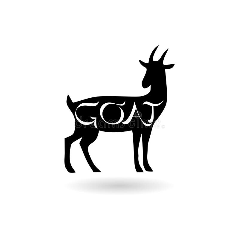 Goat word icon with shadow stock vector. Illustration of goat - 234496469