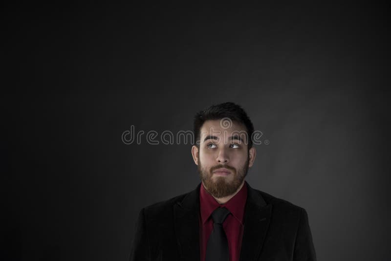 Man looking up into space stock photo. Image of funny - 12345884