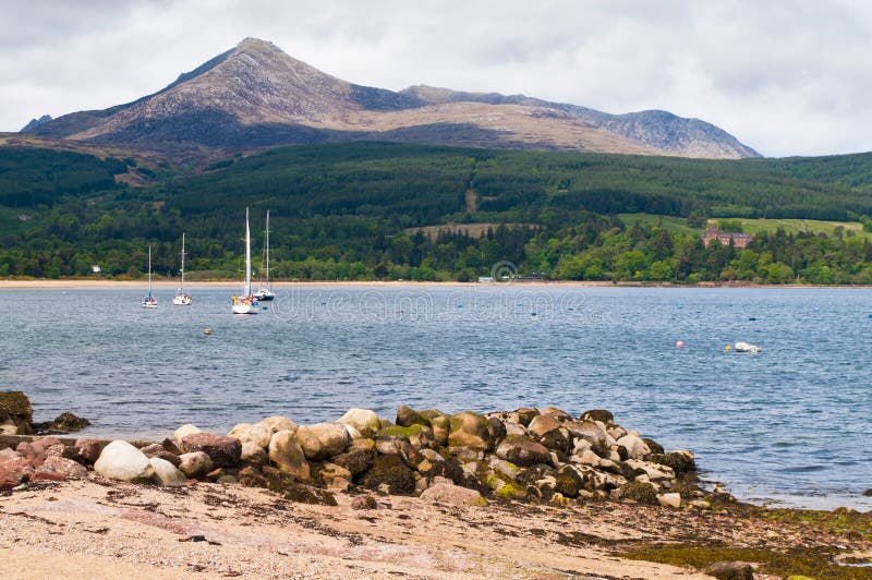 Goatfell on the Isle of Arran, Scotland. Stock Photo - Image of brodick ...