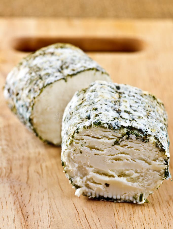 Cut goats cheese. stock photo. Image of healthy, organic - 16674492