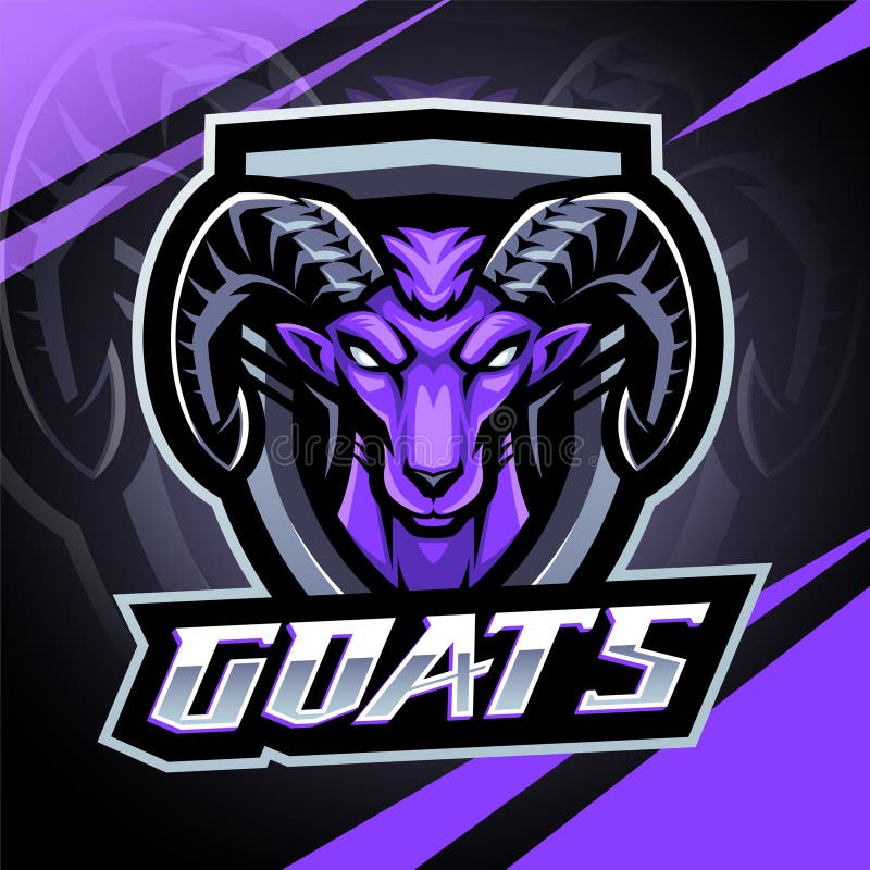 Goats Head Esport Mascot Logo Design Stock Illustration - Illustration ...