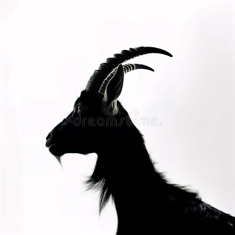 Goat Head Side Profile Stock Illustrations – 69 Goat Head Side Profile ...