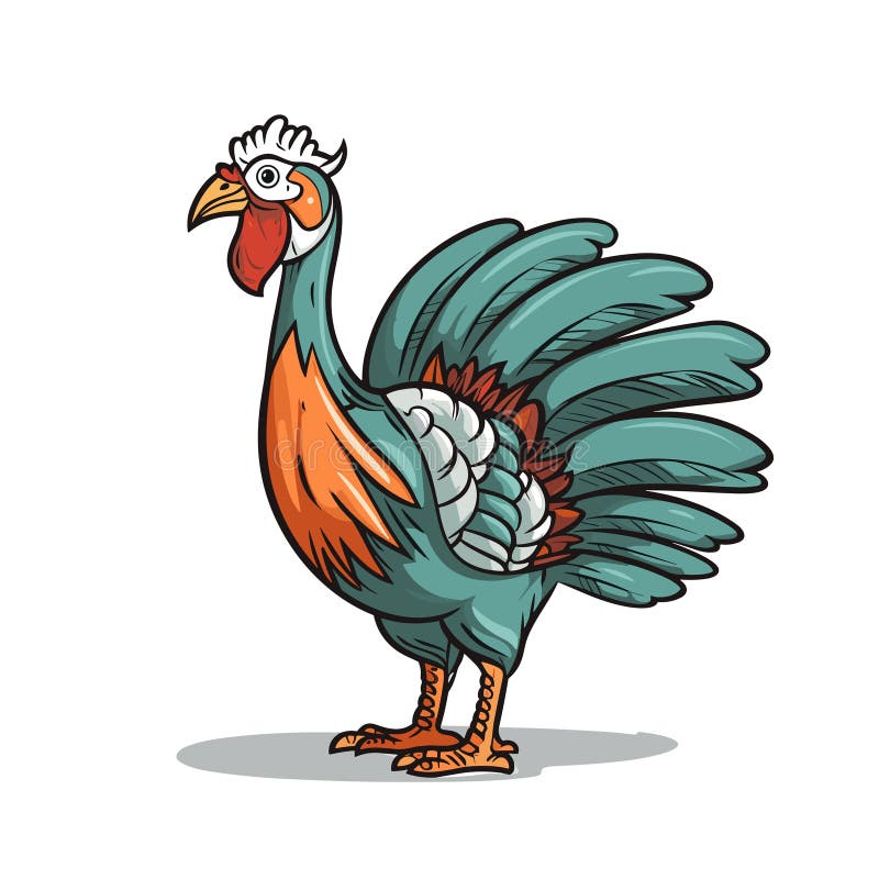 Gobbler Hand-drawn Illustration. Gobbler. Vector Doodle Style Cartoon ...