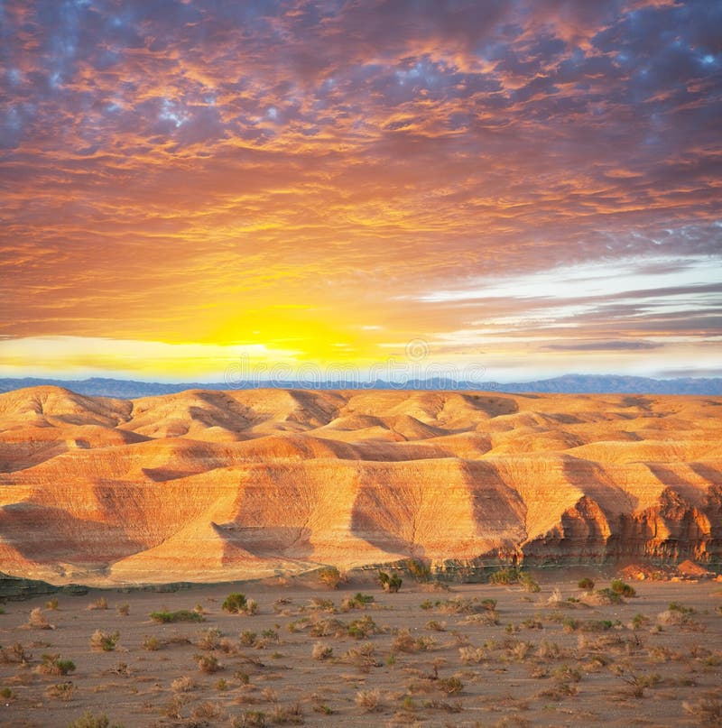Gobi desert stock photo. Image of badlands, sunset, natural - 18555584