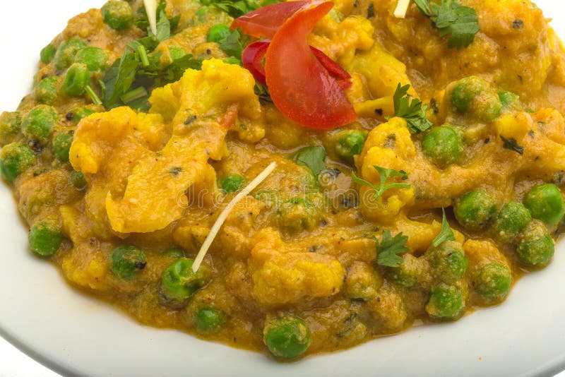 Gobi Mutter Kaju stock image. Image of curried, restaurant - 44081095