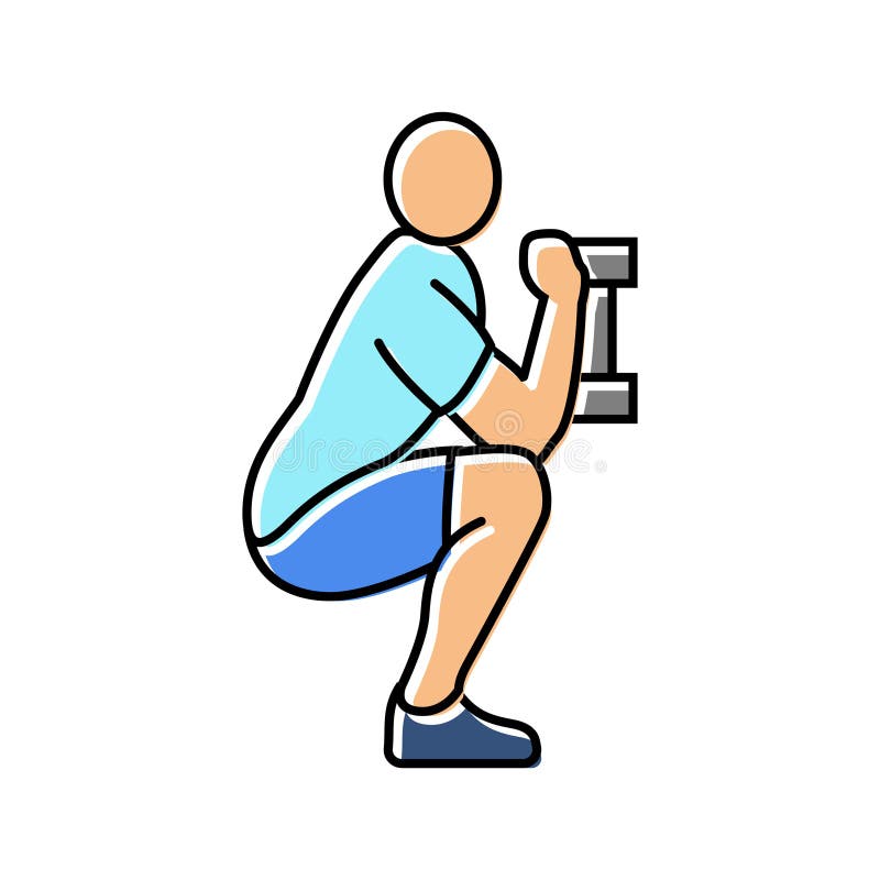 Goblet Squats Fitness Exercise Leg Color Icon Vector Illustration Stock ... Goblet Squats Fitness Exercise Leg Color Icon Vector Illustration Stock ...
