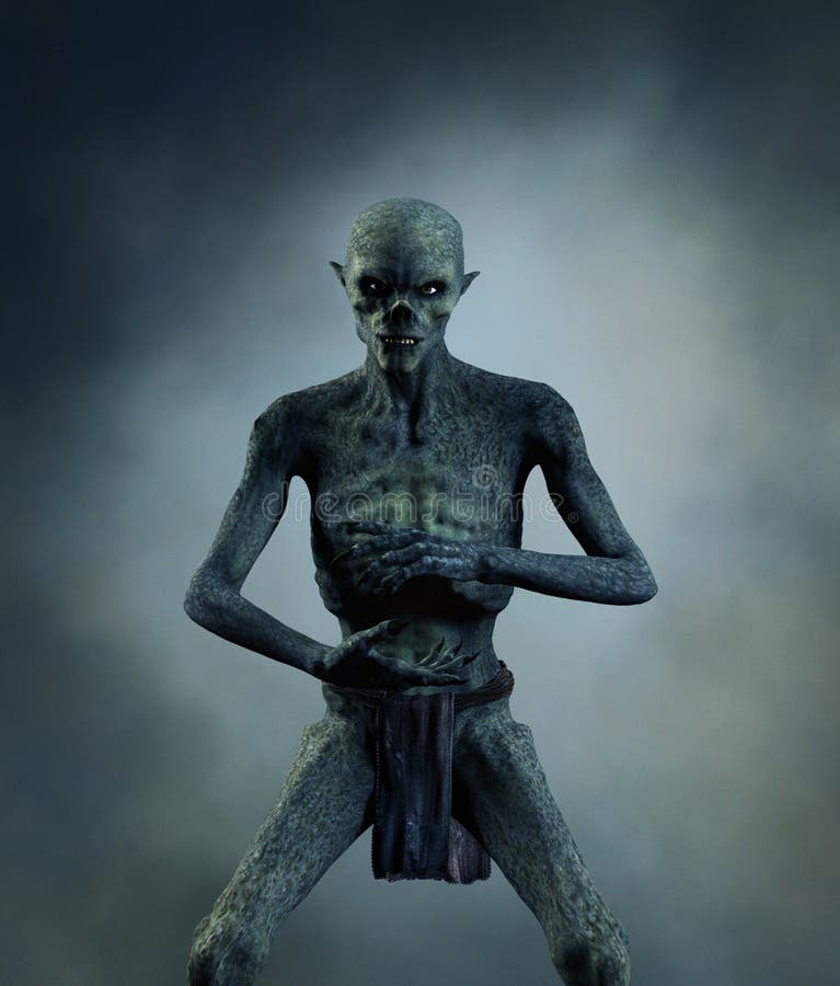 Goblin Fantasy Folklore Creatures Stock Illustration - Illustration of ...