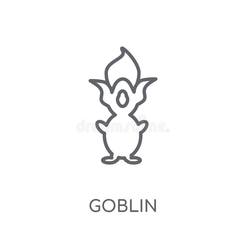Goblin Linear Icon. Modern Outline Goblin Logo Concept on White Stock ...