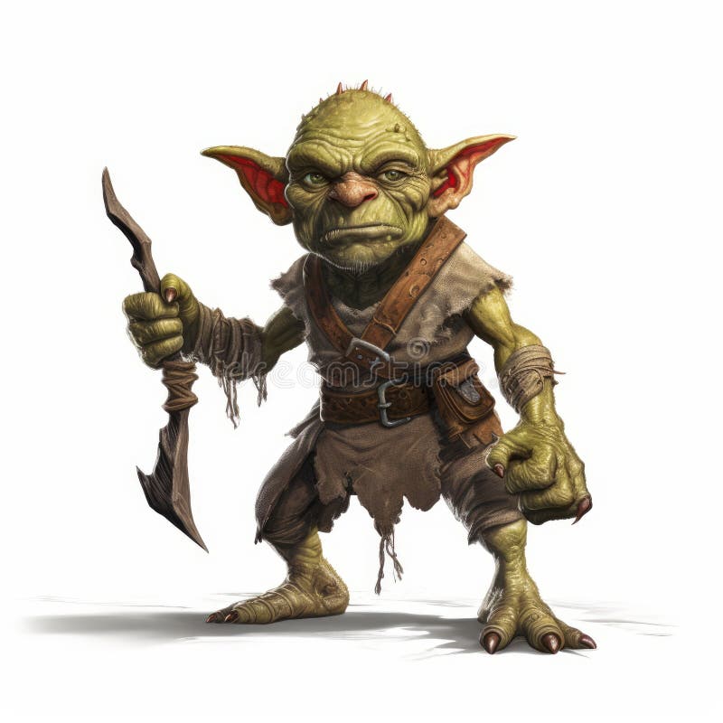 Goblin on White Background stock illustration. Illustration of ears ...