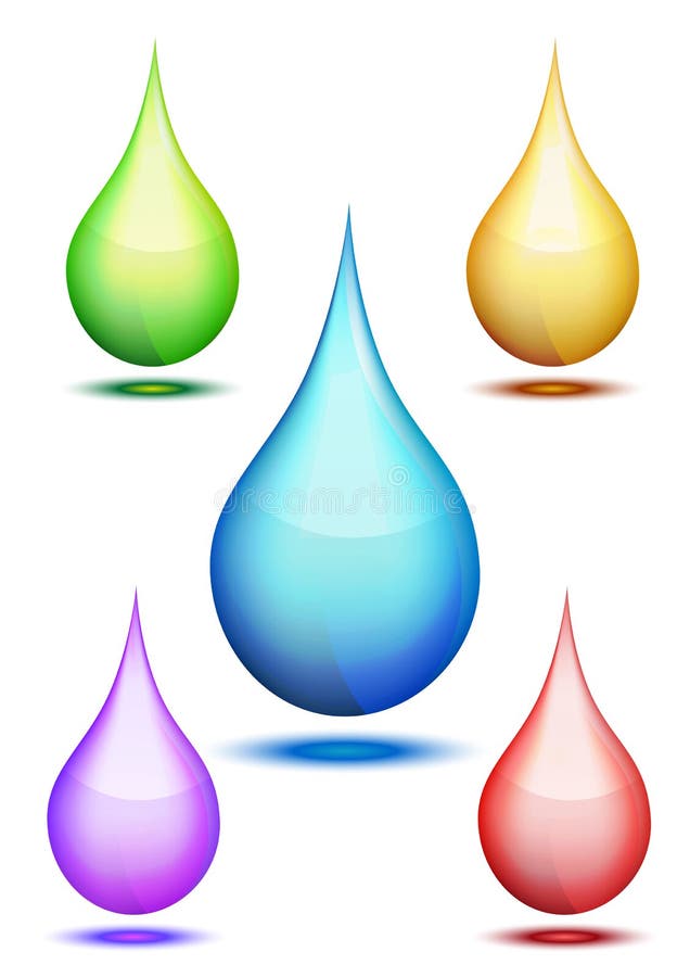 Gocce fissate illustrazione vettoriale. Illustrazione di insieme - 13638055