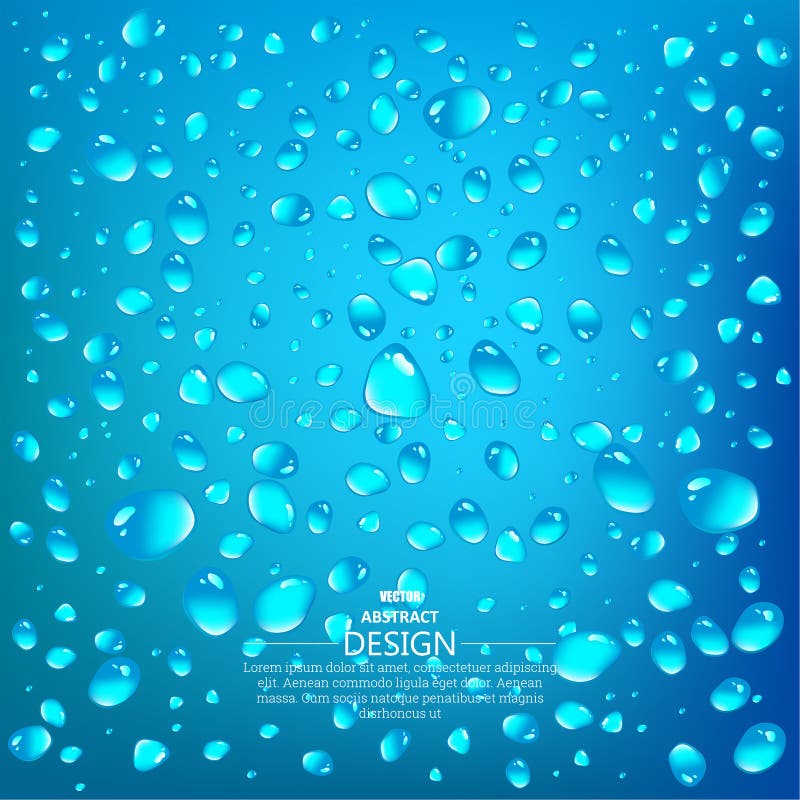 Gocce realistiche illustrazione vettoriale. Illustrazione di verde ...