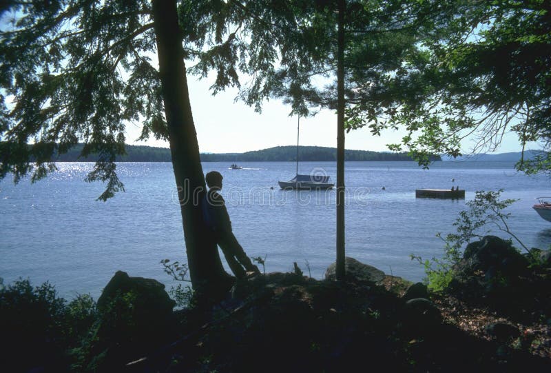 Goce del lago foto de archivo. Imagen de hampshire, lago - 252396