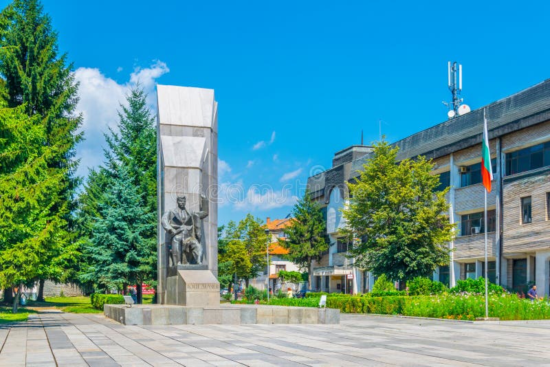 GOCE DELCHEV, BULGARIA, APRIL 1, 2017: View of Statue of Goce Delchev ...