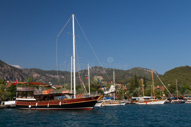 View of Gocek stock photo. Image of gocek, port, mediterranean - 8117266