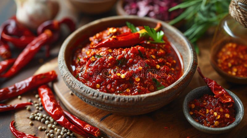 Authentic Korean Gochujang Spicy Red Chili Paste Stock Photos - Free ...
