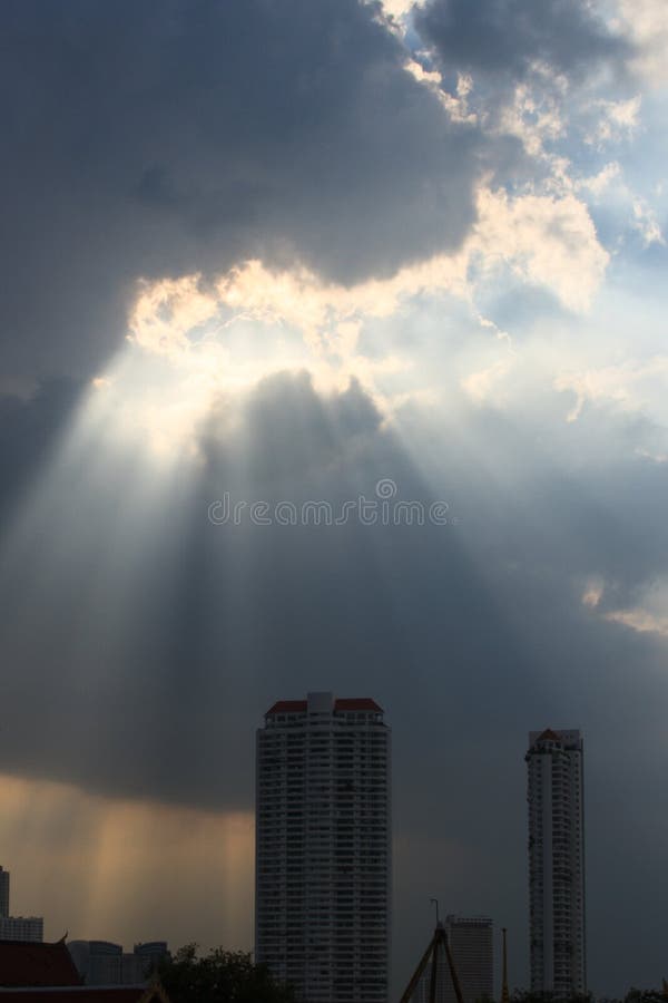 God beams stock image. Image of hope, rays, crosses, clouds - 38191431
