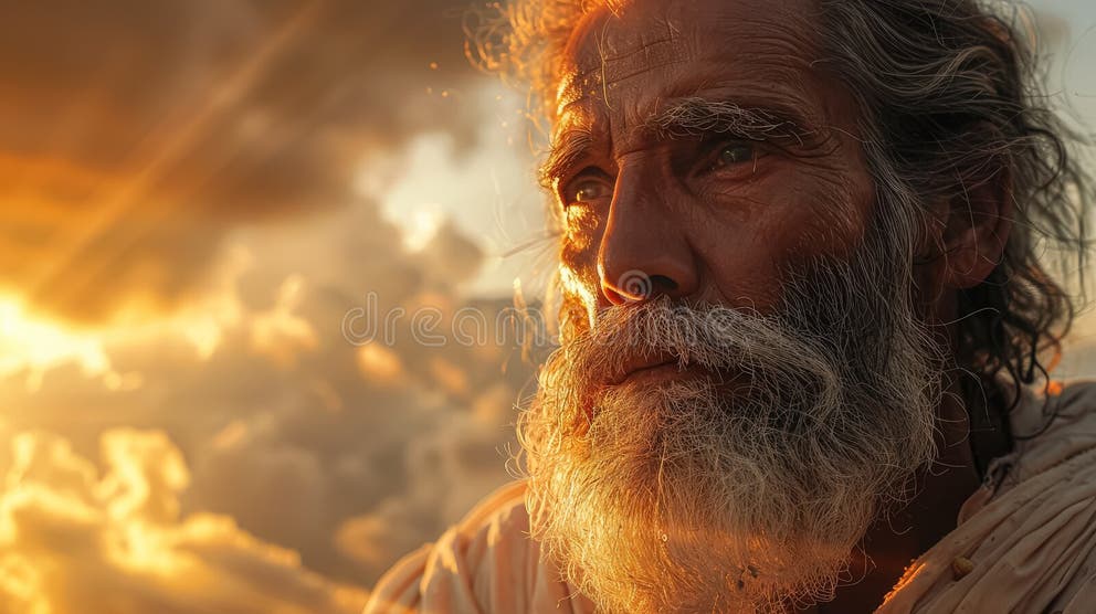 God with a Beard and a Beard is Looking at the Camera Stock Photo ...