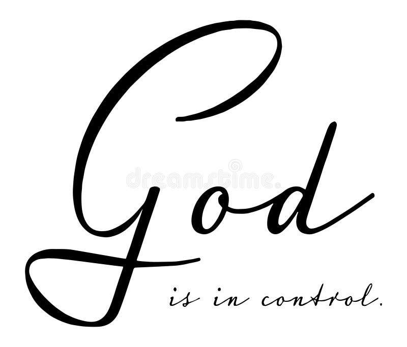 God is in Control Illustration Stock Vector - Illustration of prayer ...