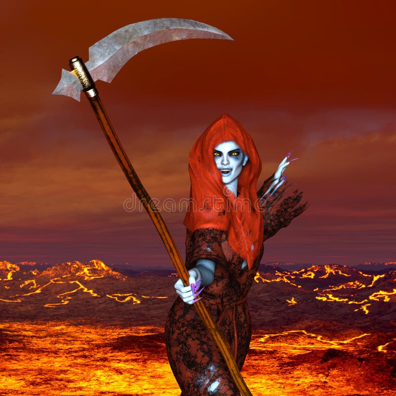 The god of death stock illustration. Illustration of hell - 94351787