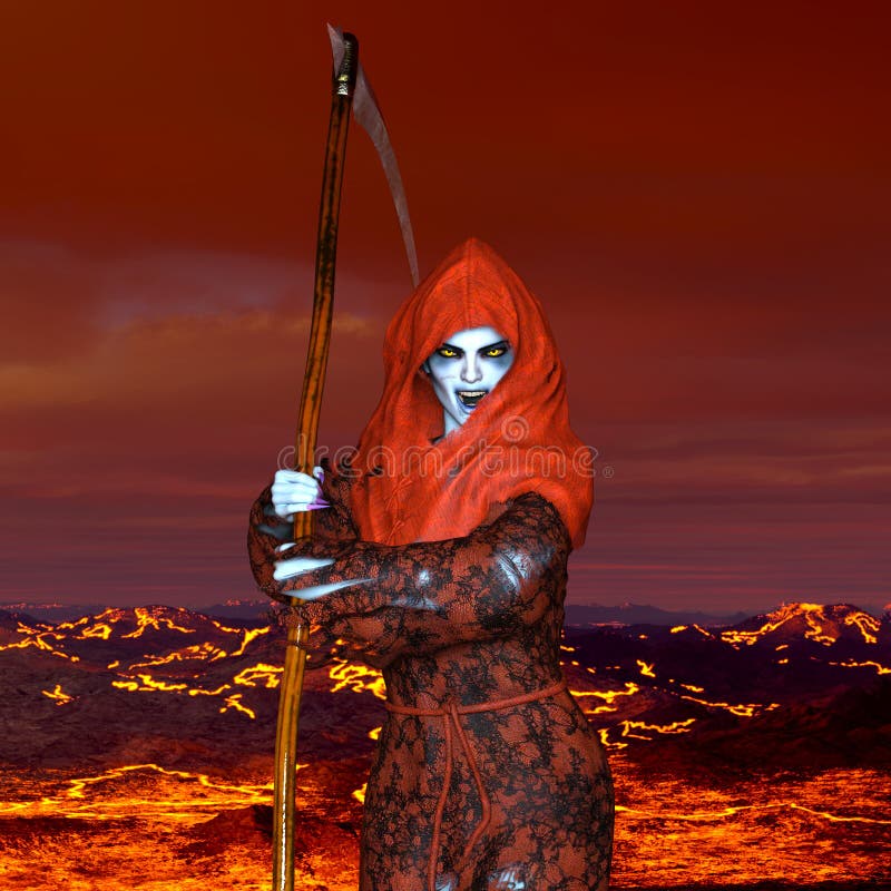 The god of death stock illustration. Illustration of hell - 94351800
