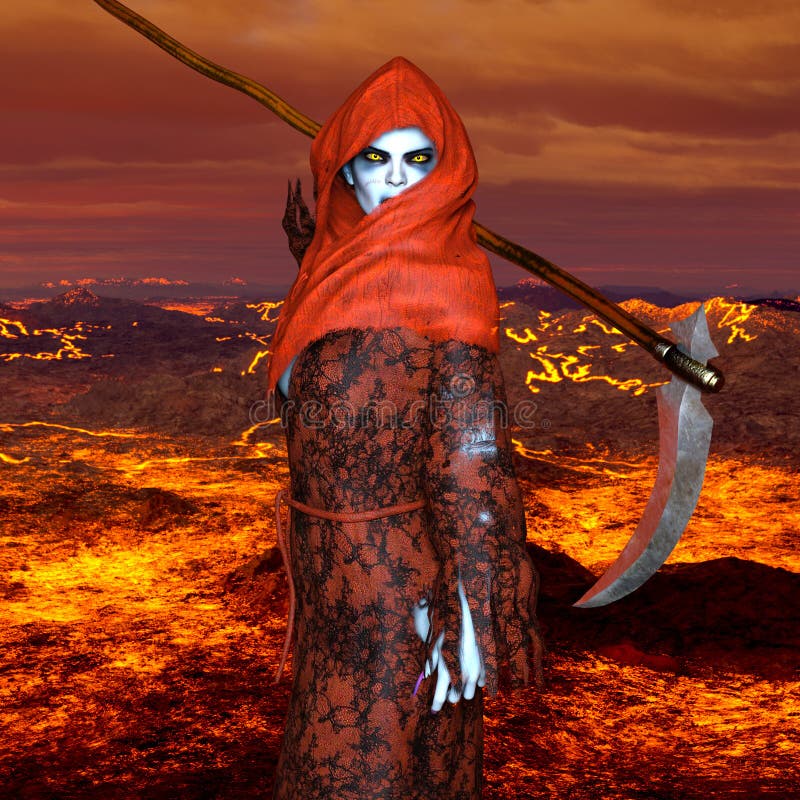 The god of death stock illustration. Illustration of halloween - 94351811