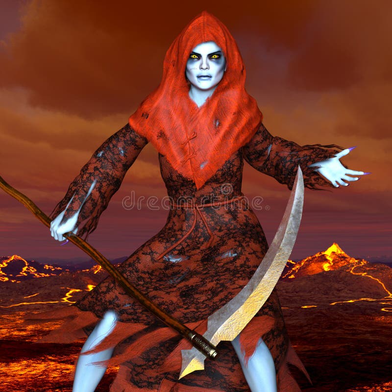 The god of death stock illustration. Illustration of hell - 94351787