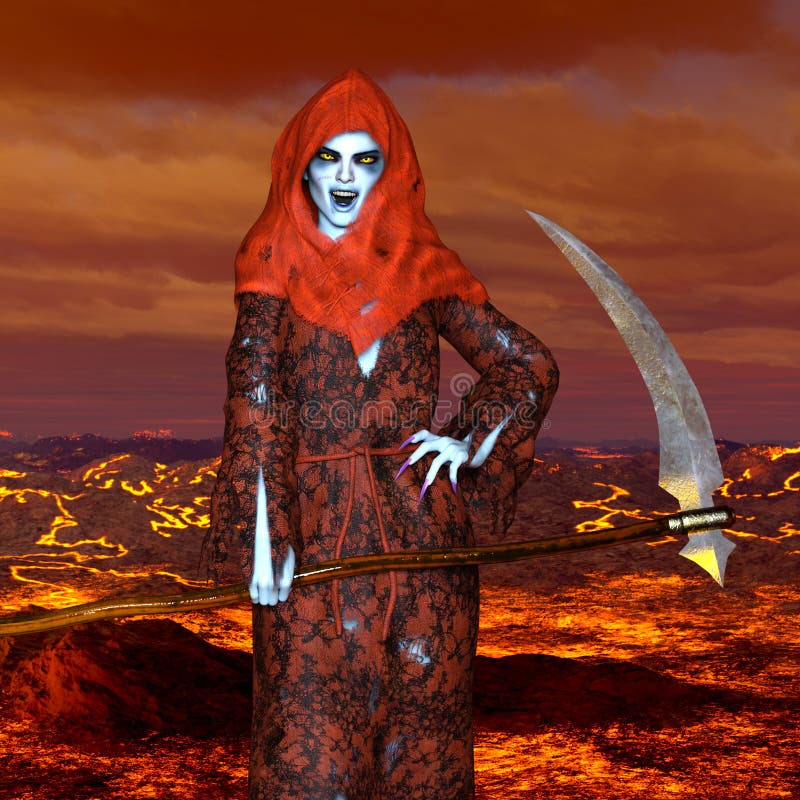 The god of death stock illustration. Illustration of hell - 94351800