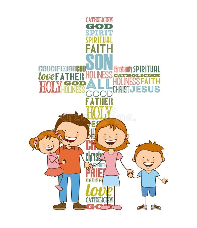 God and family design stock illustration. Illustration of merry - 67617195